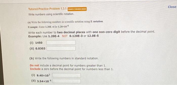 Solved Write numbers using scientific notation. (a) Write | Chegg.com