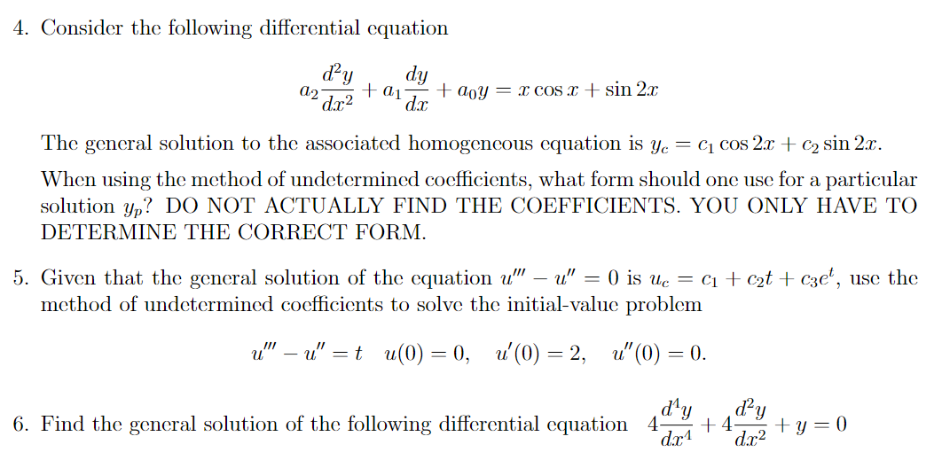 Solved Consider the following differential | Chegg.com