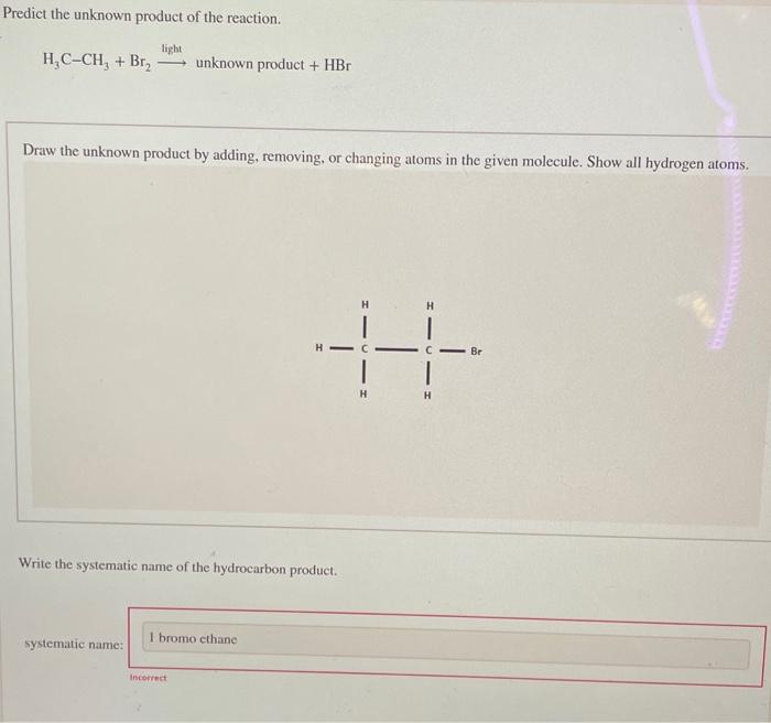 Solved Predict the unknown product of the reaction. | Chegg.com