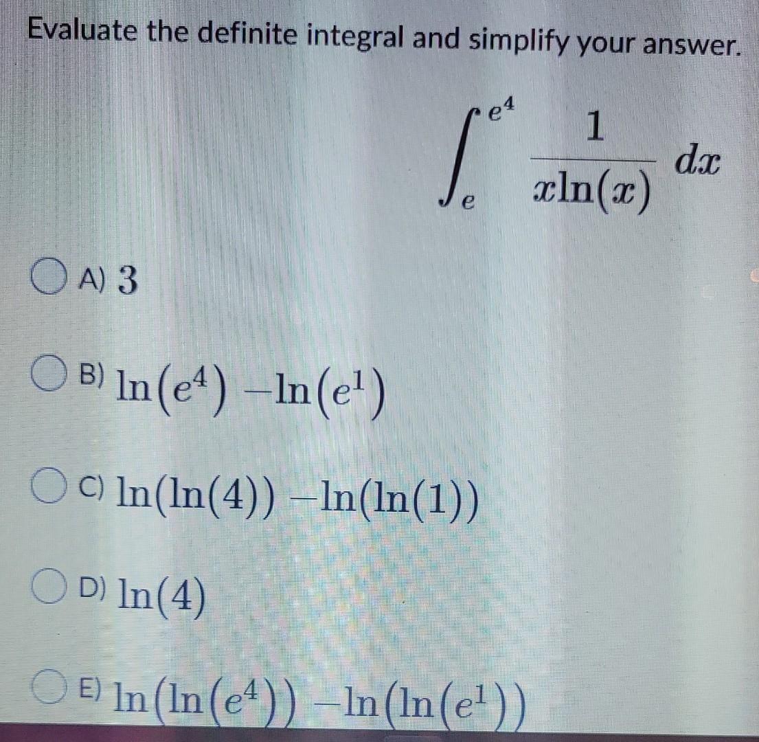 Solved Evaluate the definite integral and simplify your | Chegg.com