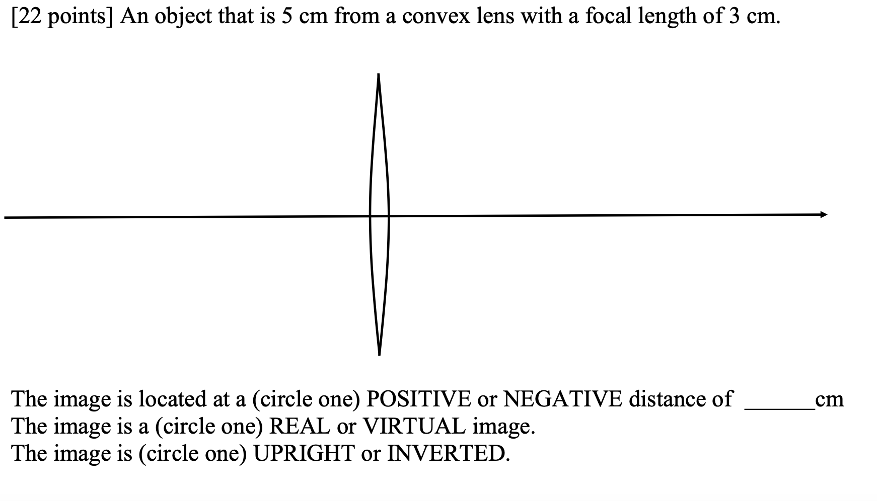 Solved Mark where both focal points are on the optical | Chegg.com
