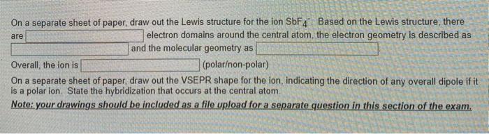 Solved On a separate sheet of paper, draw out the Lewis | Chegg.com
