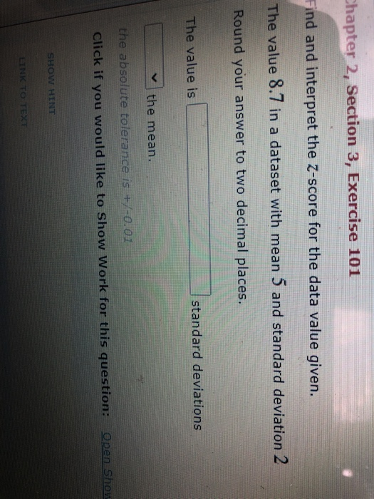 Solved Chapter 2, Section 3, Exercise 101 Find and interpret | Chegg.com