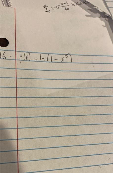Solved f(x)=ln(1−x5) | Chegg.com
