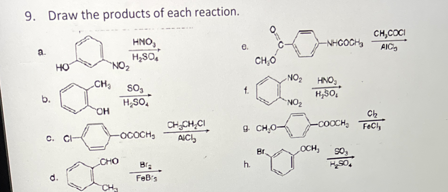 Solved Draw the products of each | Chegg.com