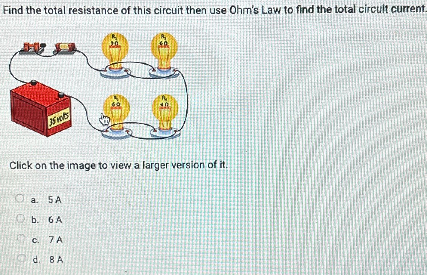 Solved Find the total resistance of this circuit then use | Chegg.com