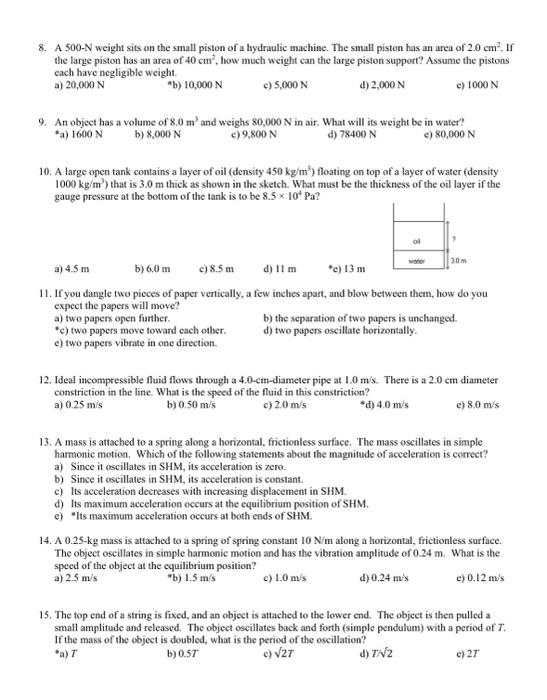 Solved looking for help with questions #8-#15 (IF POSSIBLE | Chegg.com