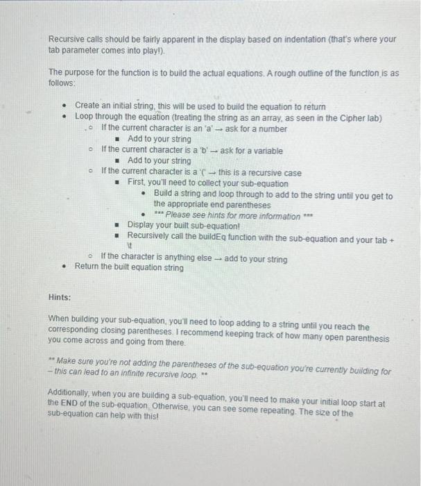 Solved Cse 1384 Recursion Lab 6 Objectives Continue 