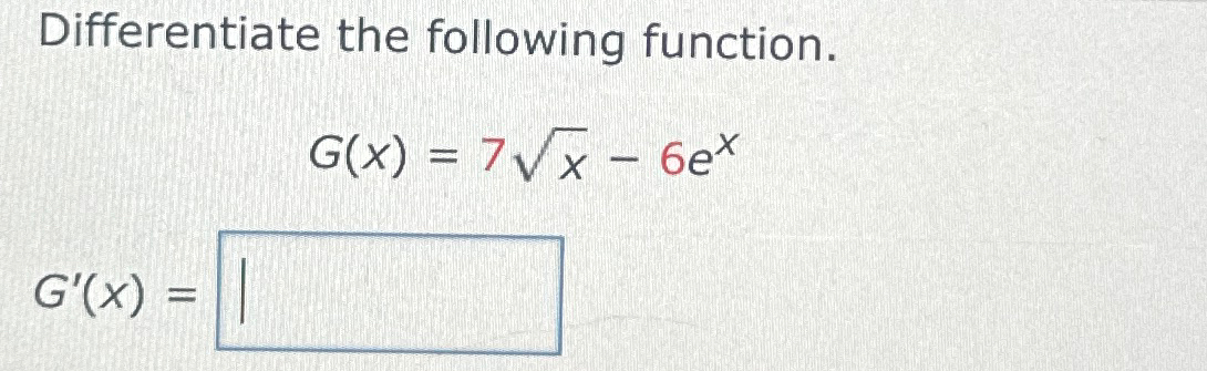 Solved Differentiate the following | Chegg.com