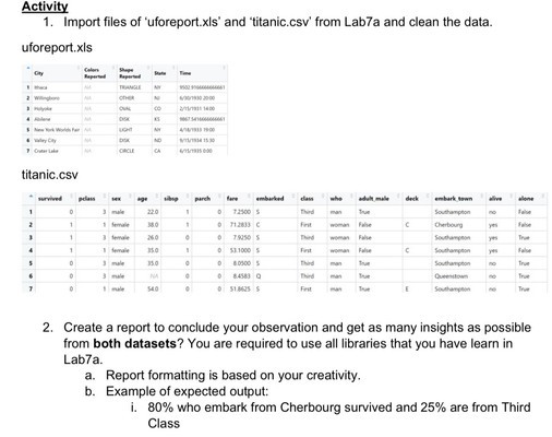 the code language is R code Create a report to | Chegg.com