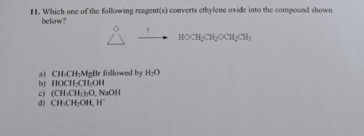 Solved Which one of the following reagent(s) ﻿converts | Chegg.com