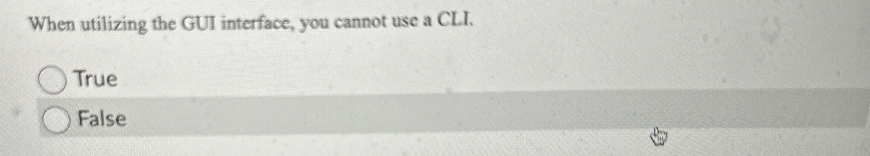 Solved When utilizing the GUI interface, you cannot use a | Chegg.com