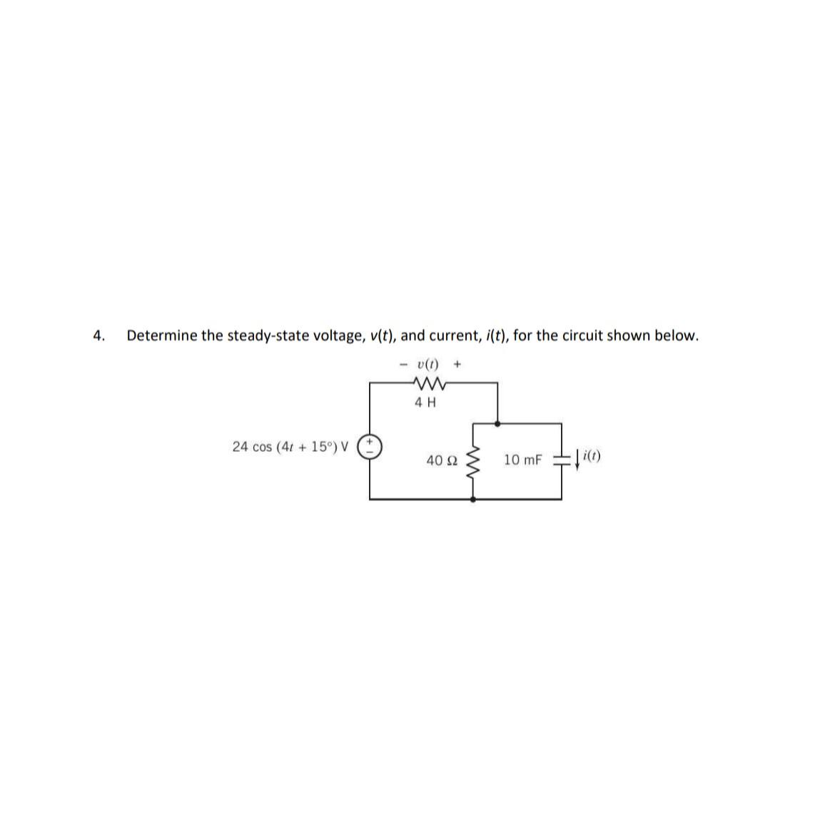 Solved Determine The Steady State Voltage V T ﻿and