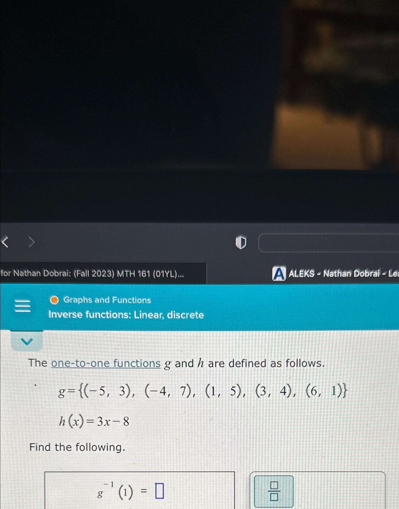 Solved for Nathan Dobrai: (Fall 2023) ﻿MTH | Chegg.com