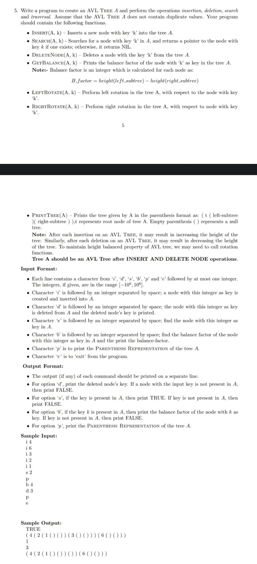 Solved please give me a Solution in C program of the | Chegg.com