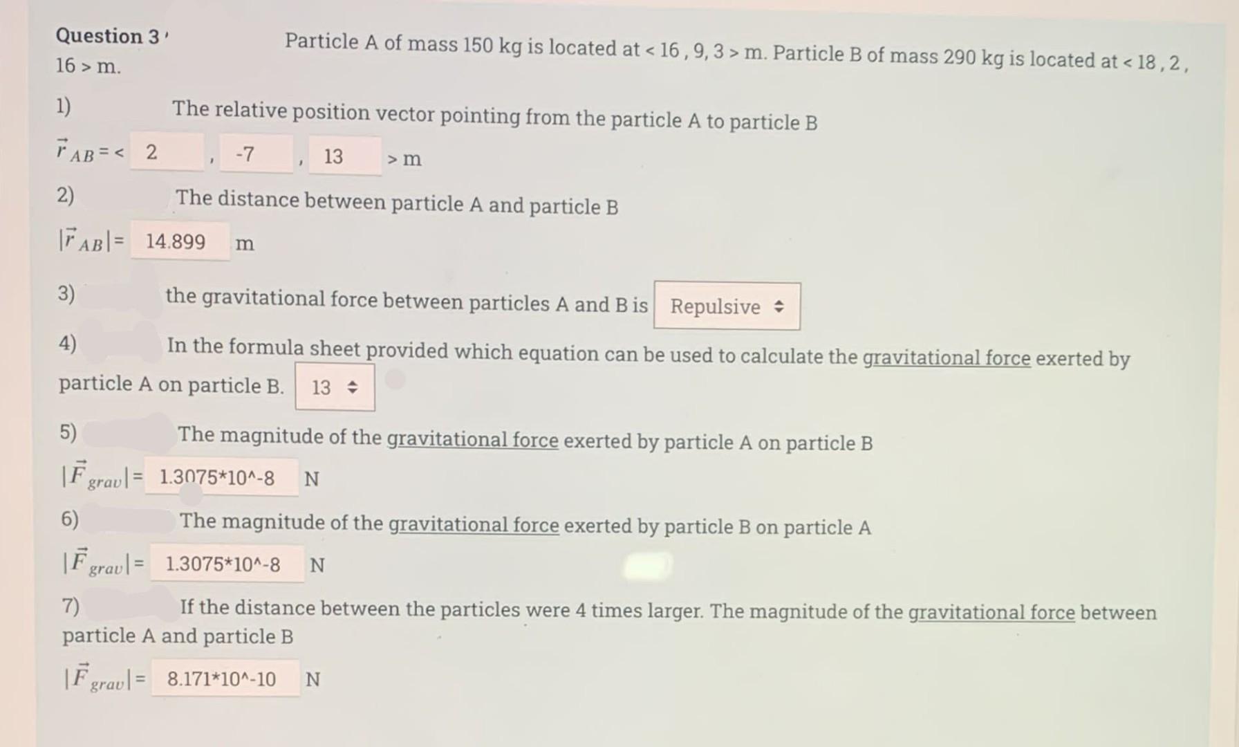 Solved Question 3' Particle A of mass 150 kg is located at | Chegg.com