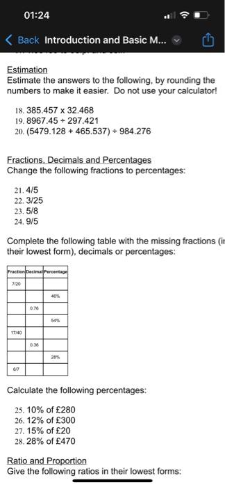 Solved Estimation Estimate the answers to the following, by | Chegg.com