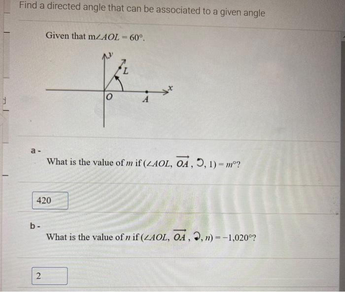 Solved Find a directed angle that can be associated to a | Chegg.com