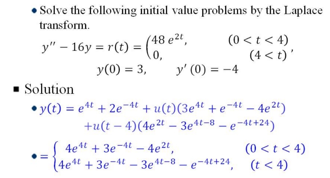 Solve the following initial value problems by the | Chegg.com