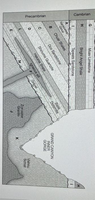 Solved 7-The rock diagram below depicts several geologic | Chegg.com