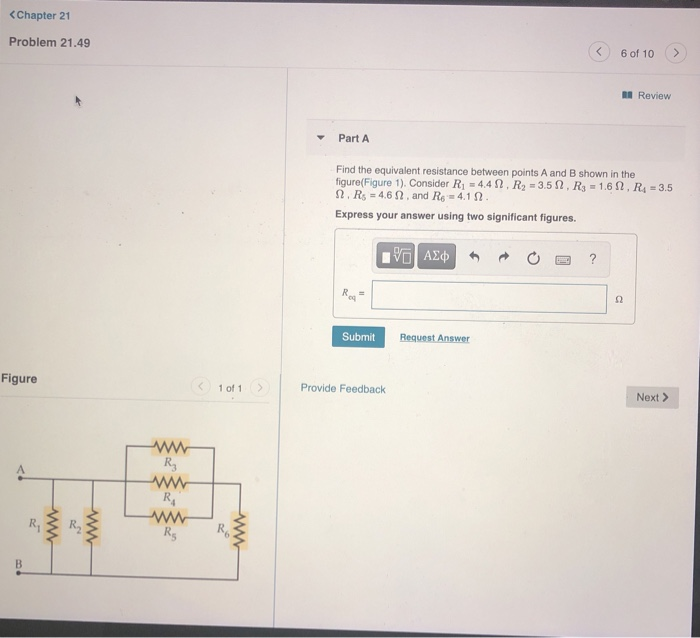 Solved A Review Part A Find the equivalent resistance | Chegg.com