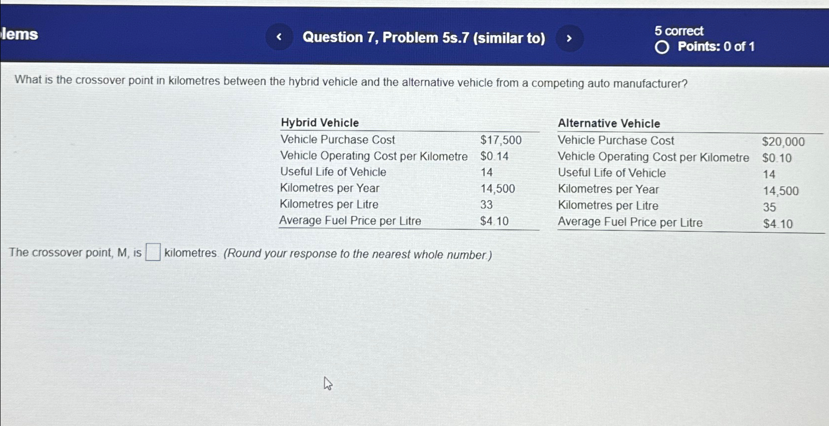 Solved lemsQuestion 7, ﻿Problem 5s. 7 (similar to)5 | Chegg.com
