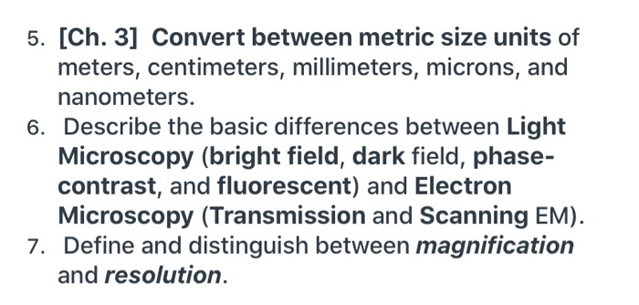 Solved 5. [Ch. 3] Convert between metric size units of | Chegg.com