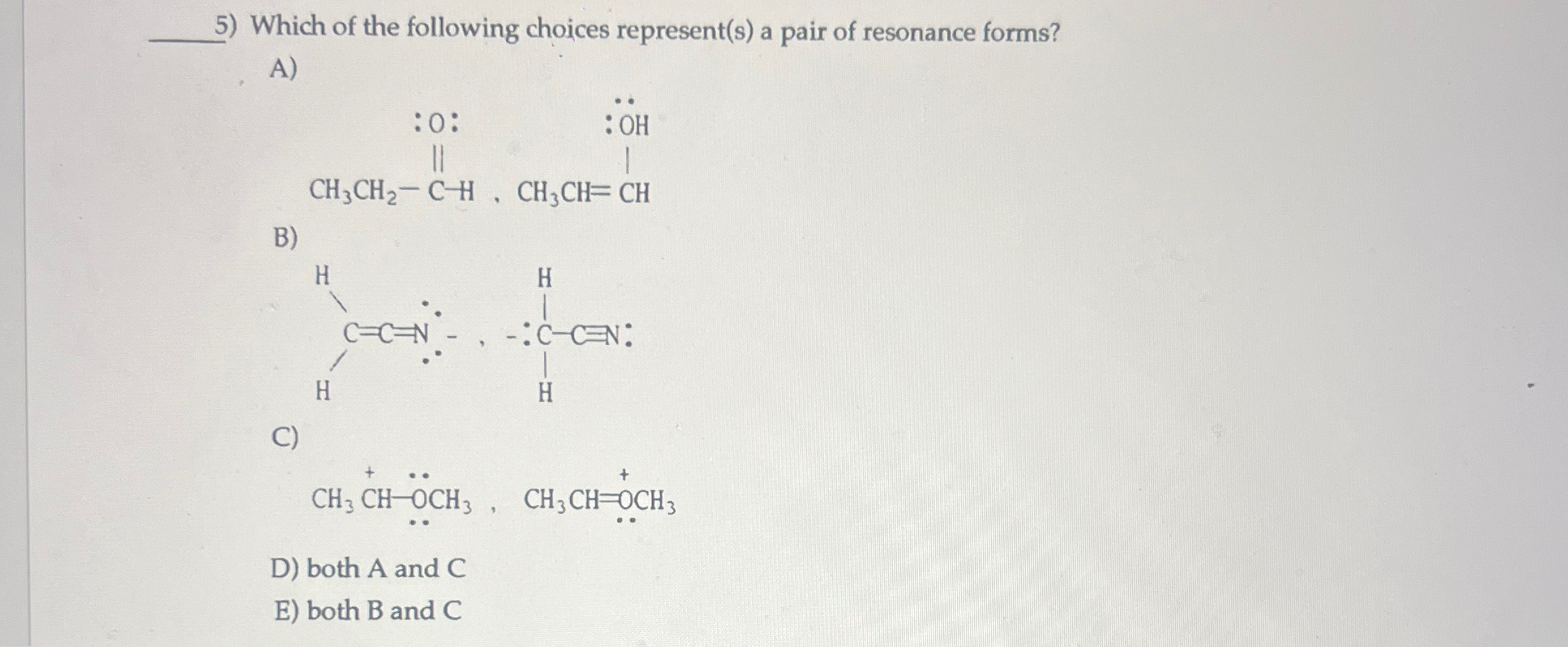 Solved Which of the following choices represent(s) ﻿a pair | Chegg.com
