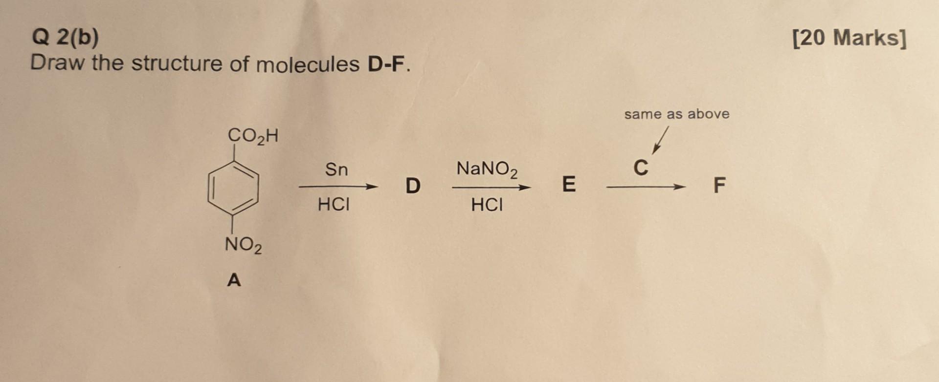 Solved Q 2(b) [20 Marks] Draw the structure of molecules | Chegg.com