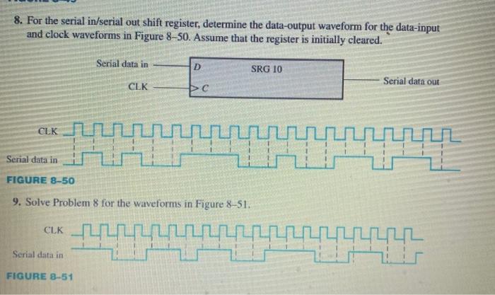 8. For the serial in/serial out shift register, | Chegg.com