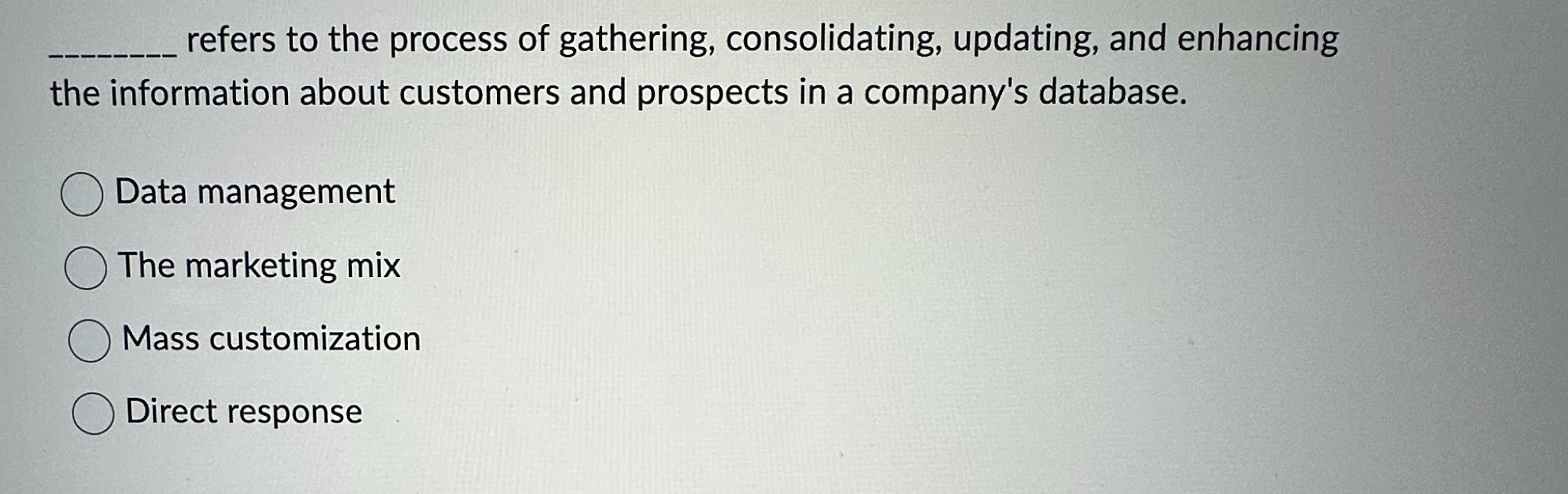 Solved q, ﻿refers to the process of gathering, | Chegg.com