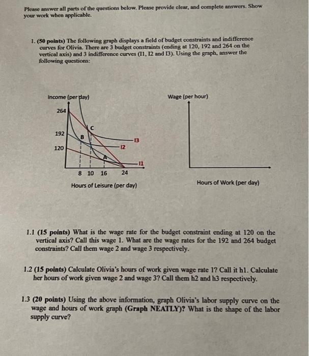 I need Help completing and Answering all Parts if | Chegg.com