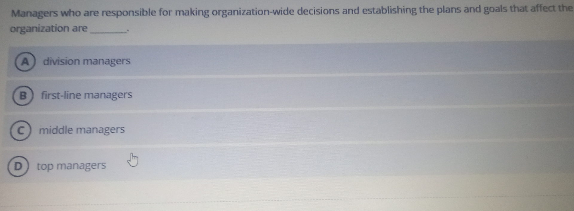 Solved Managers who are responsible for making | Chegg.com