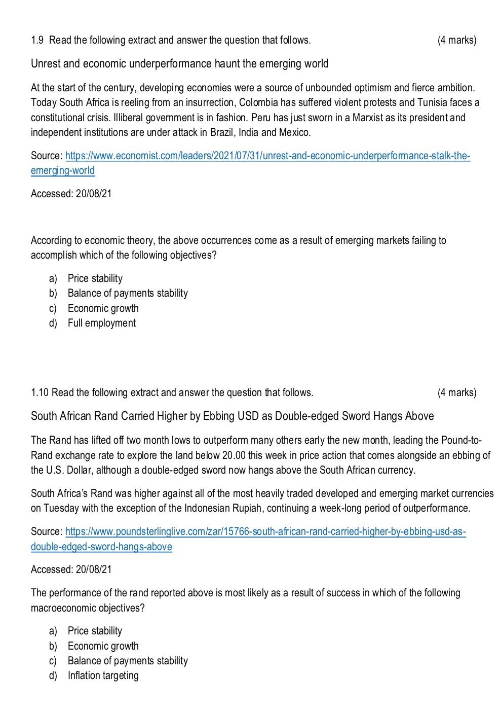 Solved 1.9 Read the following extract and answer the | Chegg.com