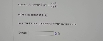 Solved Consider the function f(x)=x-3x+3(a) ﻿Find the | Chegg.com