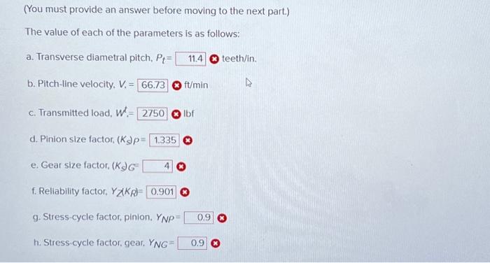 Solved Problem 14.022.a - Modification Factors for Pinion | Chegg.com