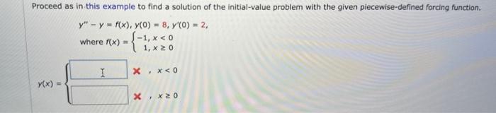 Solved Proceed as in this example to find a solution of the | Chegg.com