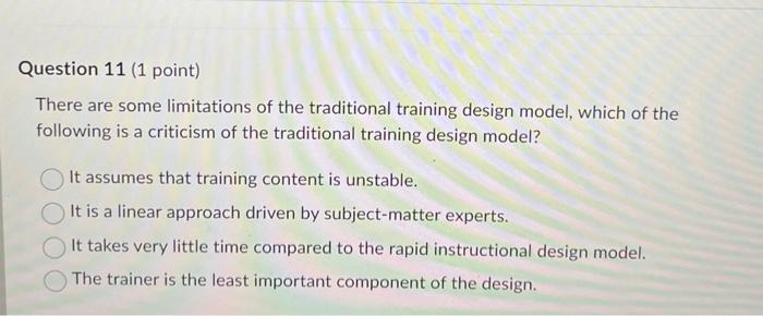Solved There are some limitations of the traditional | Chegg.com