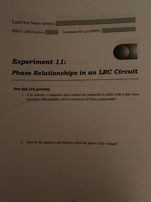 Solved Last/First Name (print): PHYS 1440-Section Username | Chegg.com