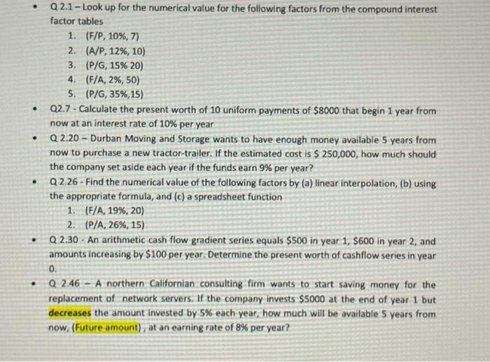 Solved - Q 2.1 - Look up for the numerical value for the | Chegg.com