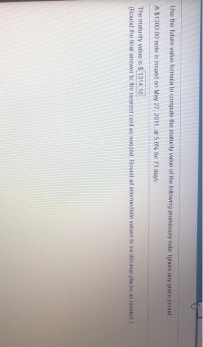 Solved Use the future value formula to compute the maturity | Chegg.com