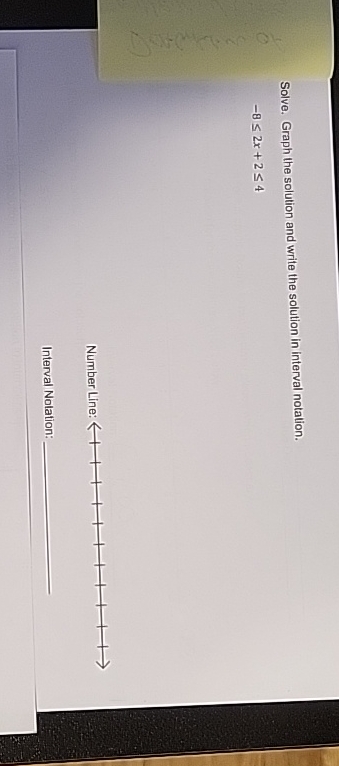 Solved Solve. Graph the solution and write the solution in | Chegg.com