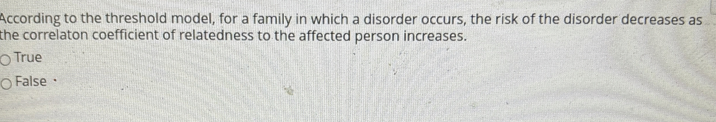 Solved According to the threshold model, for a family in | Chegg.com