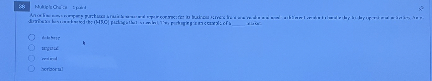 Solved Multiple Choice 1 ﻿pointAn online news company | Chegg.com