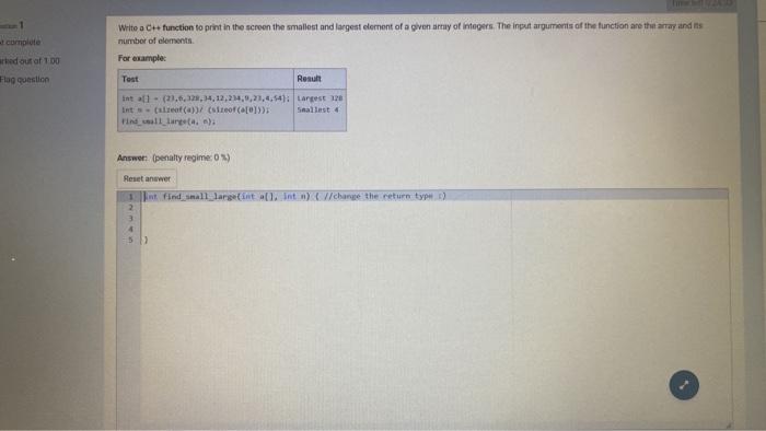 Solved numbor of elements. for esample: Answer, (penatly | Chegg.com