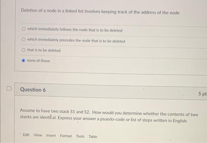 Solved Deletion of a node in a linked list involves keeping | Chegg.com
