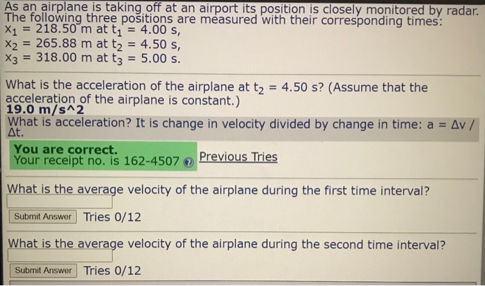 Solved As an airplane is taking off at an airport its | Chegg.com