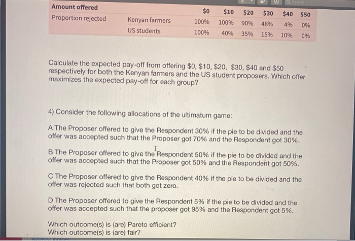 Solved which outcomes are pareto efficient?which outcomes | Chegg.com