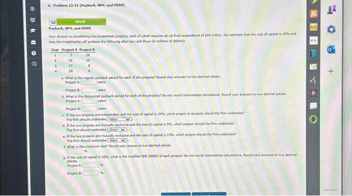 Solved 6. Problem 12-21 (Parback, Nov, and Mren) Parback, | Chegg.com