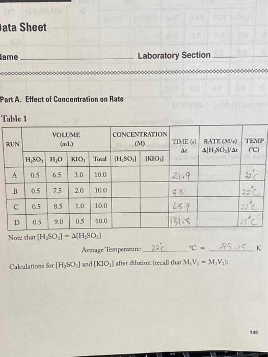 Solved how do i calculate the concentration of H2SO3? | Chegg.com